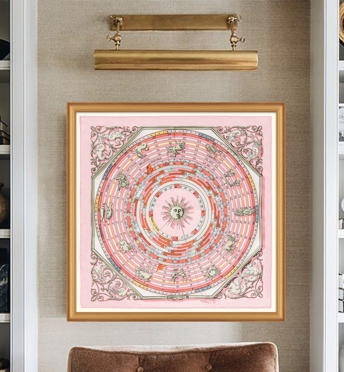 Hermès Dies et Hore Framed Scarf | Maison George